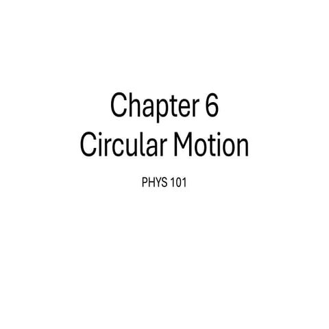 Uniform Circular Motion | PPT