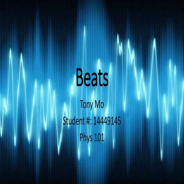 Learning Objects 7 - Beats and Beat Frequency | PPTX