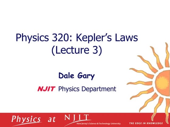 Kepler's law of planetary motion | PPTX