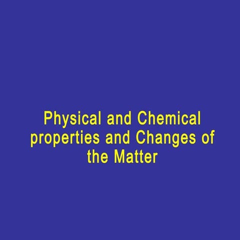changes of the matter | PPT