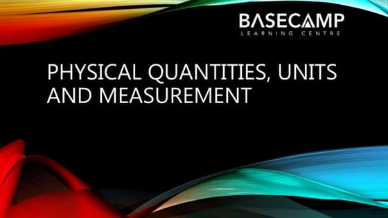 Units and measurements - Basic SI units | PPT