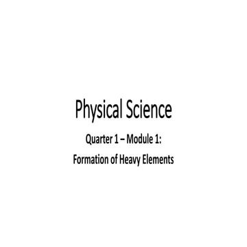 Physical Science lesson module for secondary | PPT