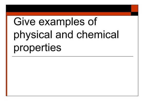 Physical & chemical change | PPT