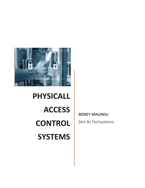 Access Control for Physical Security and | PPTX