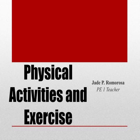 Physical Activities and Exercise.pptxfff | PPT