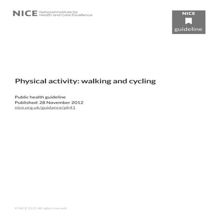 Physical activity walking and cycling | PDF