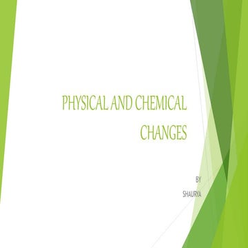 Physical and chemical changes | PPTX | Chemistry | Science