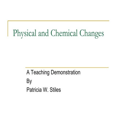 Physical & chemical change | PPT