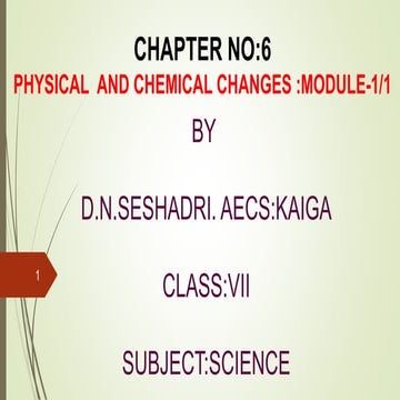 PHYSICAL AND CHEMICAL CHANGES CLASS VII CH NO.06 -SLIDE SHOW.pptx