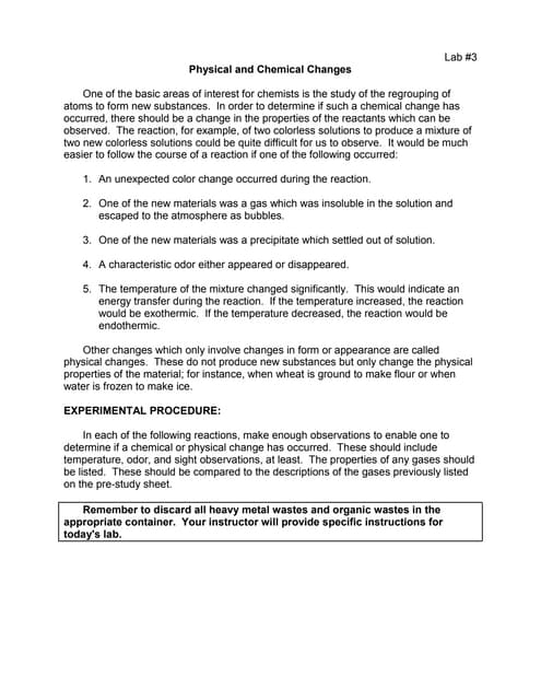 Exp Observing chemical reactions | PPT