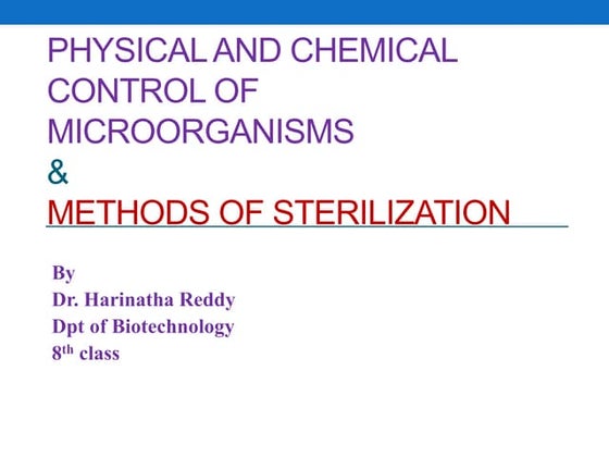 Sterilization and disinfection | PDF | Medical Health