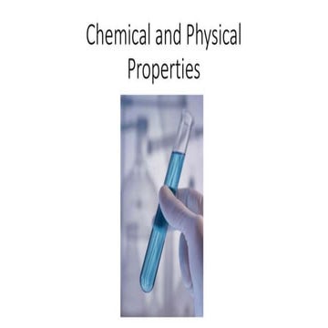 Physical and chemical properties of matter | PPT