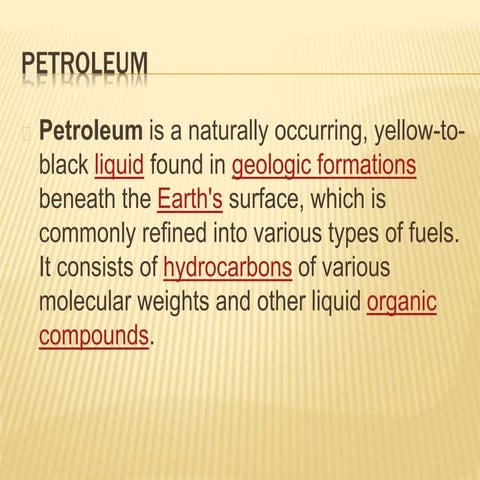 Physical and chemical properties of petroleum | PPTX