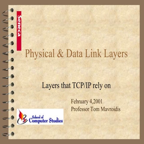 Physical And Data Link Layers Ppt Computer Networking Computing