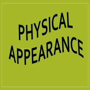 Physical appearance ppp | PPTX