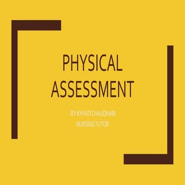 Physical Assessment Techniques (IPPA) pdf | PPTX