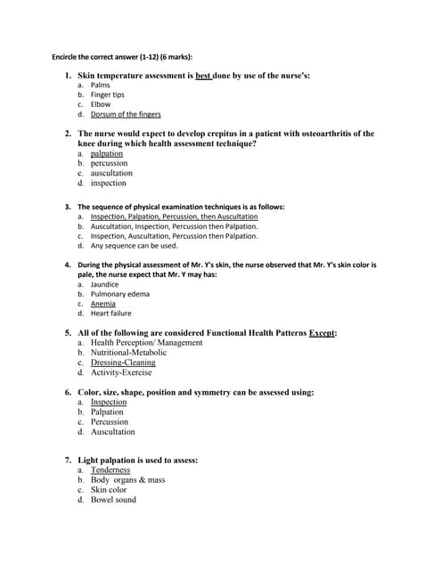 Fundamentals of nursing practice exam | PDF