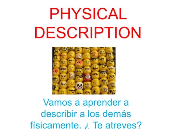 Describing Physical Appearance Presentation | PPT