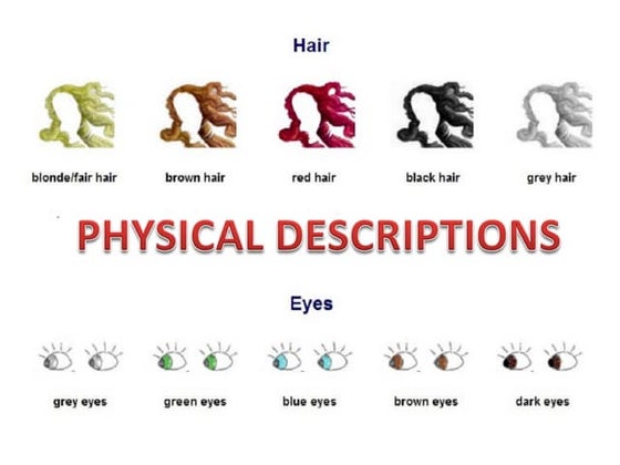 Physical descriptions for esl students | PPT | Hair Care | Beauty