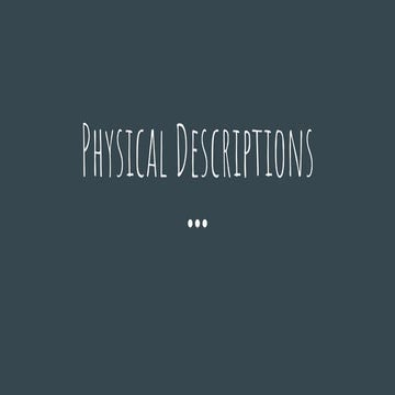 Physical descriptions | PPT