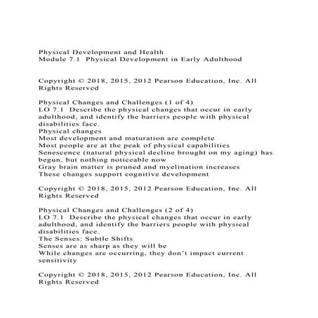 Physical Development and HealthModule 7.1 Physical Developmen.docx ...