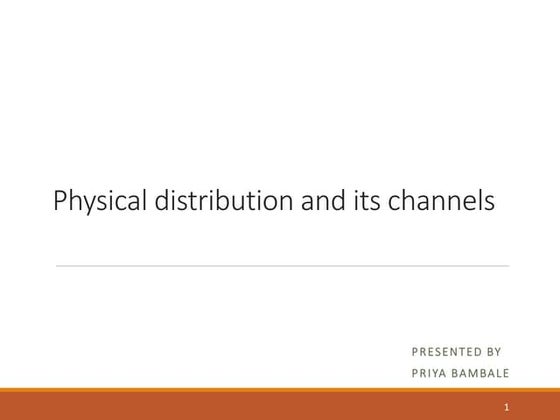 Logistics Strategy | PPT
