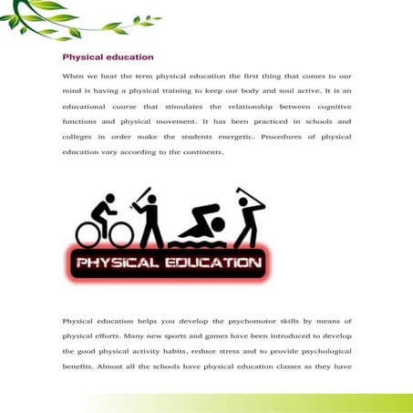 Physical education | PDF