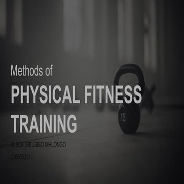 Physical Education-Methods of Physical Fitness | PDF