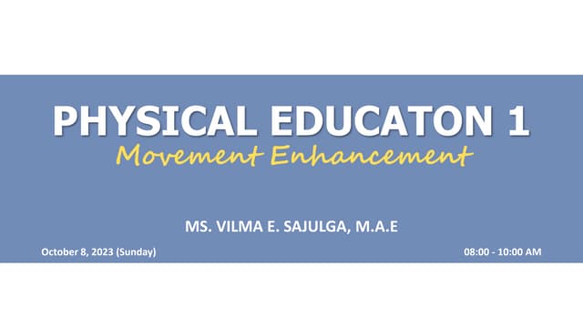 Physical Education Principles of training | PPTX