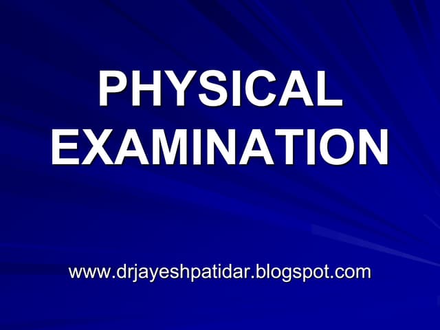 Face general examination | PPTX