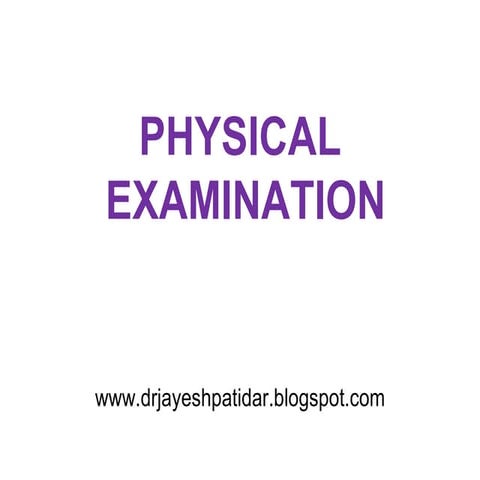 Physical examination | PPT
