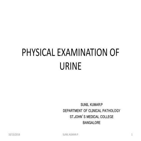 Microscopic examination of urine | PPTX