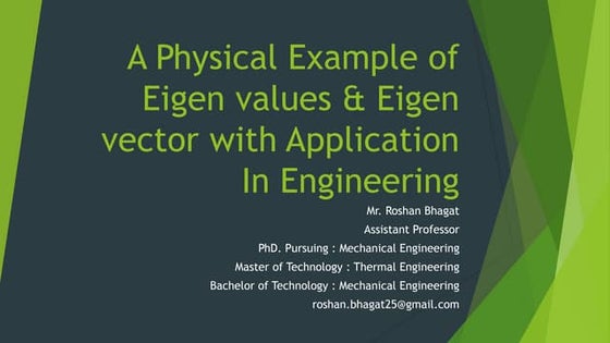 Application of Eigenvalues and Eigenvectors: Understanding Concepts ...