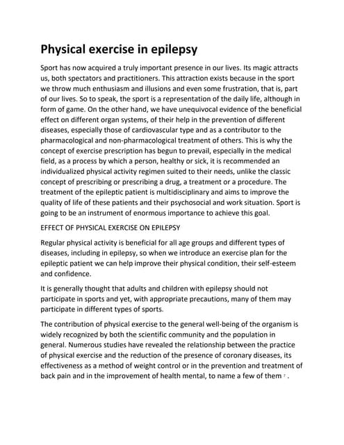 Physical activity and mental health | PPT