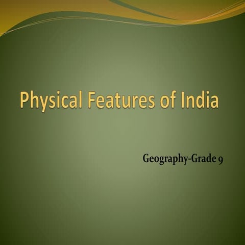 Physical features -Grade 9 | PPTX