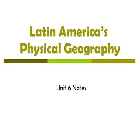 Physical features of latin america 2 | PPT