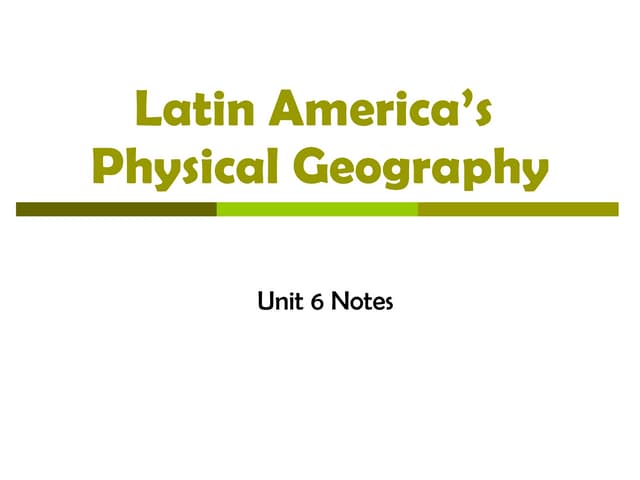 Physical features of latin america | PPT