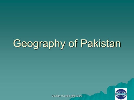 Plains, plateaus and deserts in pakistan | PPT