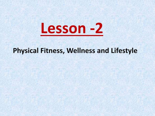 PHYSICAL EDUCATION (Exercise for Fitness) | PPTX