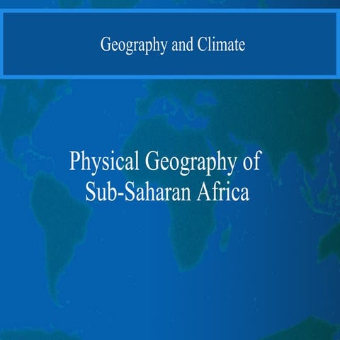 Physical geography of africa i | PPT