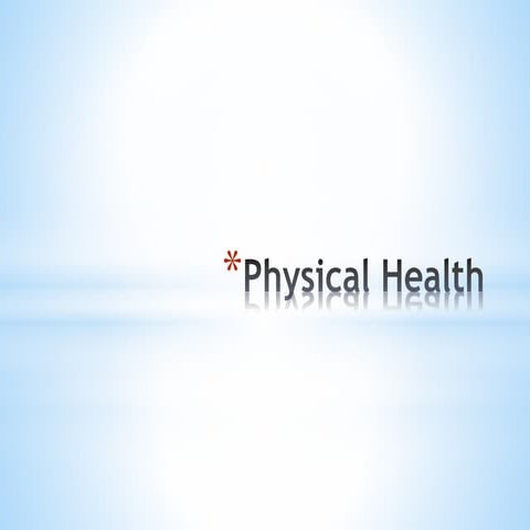 Physical health | PPTX