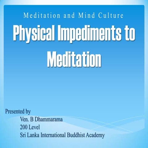 Physical impediments to meditation | PDF