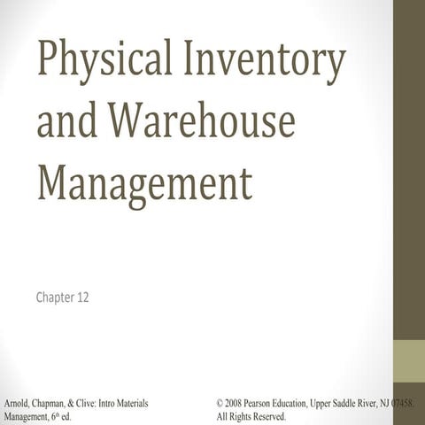 Physical inventory and warehouse management | PPT