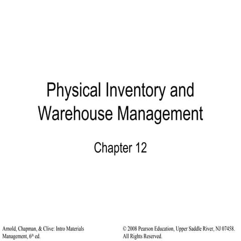 Physical inventory and warehouse management | PPT