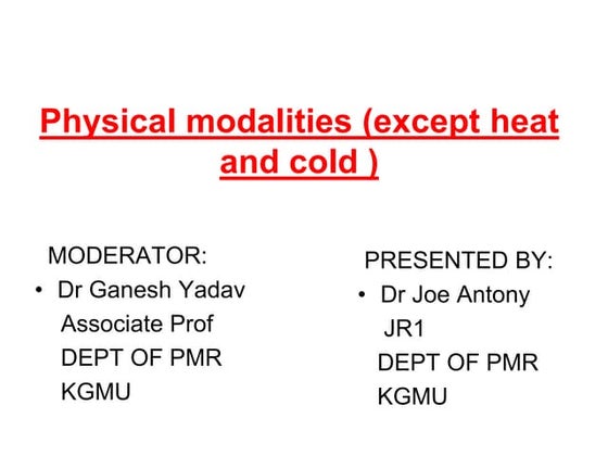 Electrotherapy | PPT