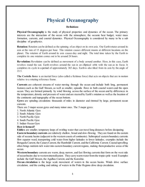 Ocean current | PPTX | Geography | Science