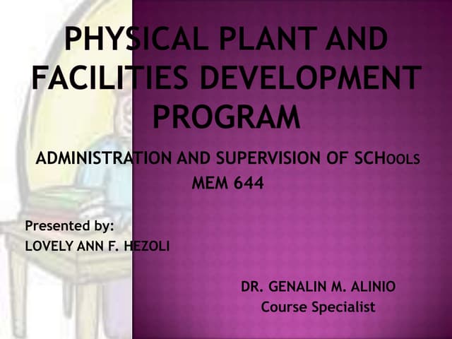 SCHOOL PLANT MANAGEMENT | PPTX