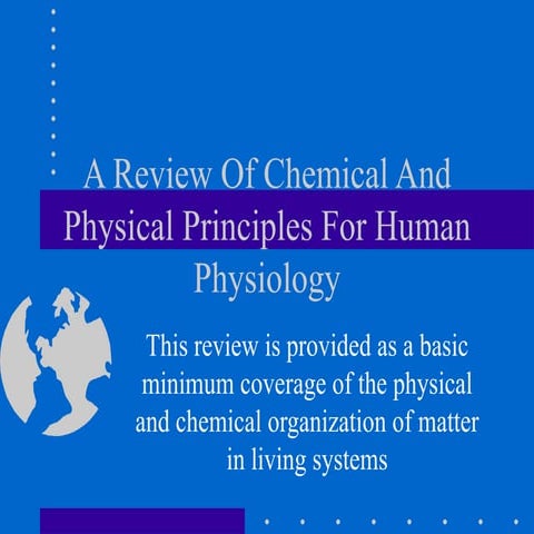 Physical Principles For Human Physiology | PPT