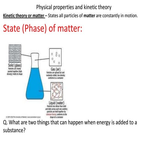 Physical properties kinetic theory me3 | PPT