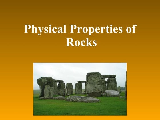 physical properties of rocks | PDF | Geology | Science